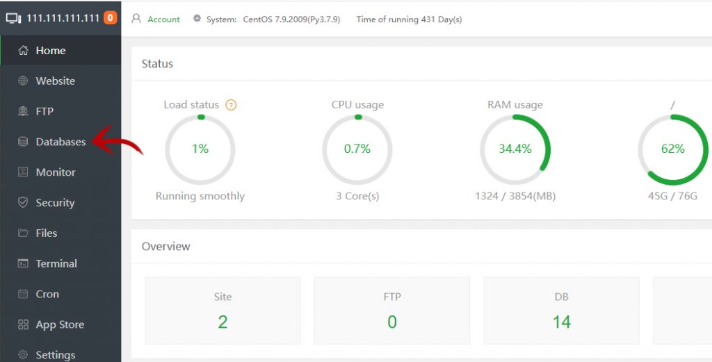 How To Create A Database in aaPanel? – ZolaHost