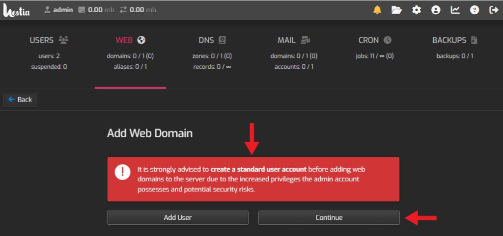 How To Add Website Domain Name In Hestia Control Panel Hestiacp