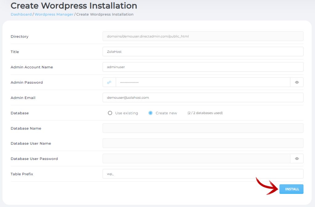 How To Install Wordpress In Directadmin Zolahost